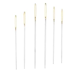 6 X Big Gold Eye Blunt Darning Needles Tapestry Weaving Embroidery ...