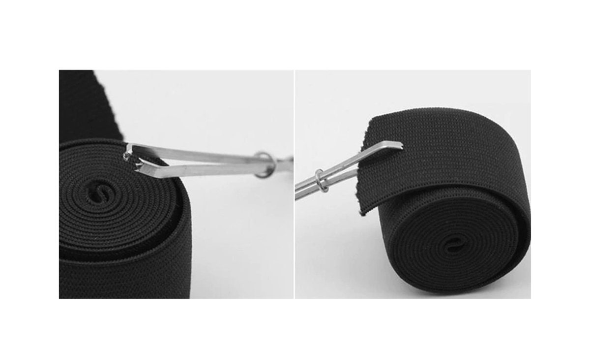 5 Piece Bodkin Threading Set Pinch Clamp Elastic Ribbon Puller Threader ...