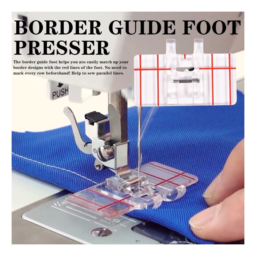Border Parallel Line Foot Sewing Machine Presser Snap on Footer Low ...