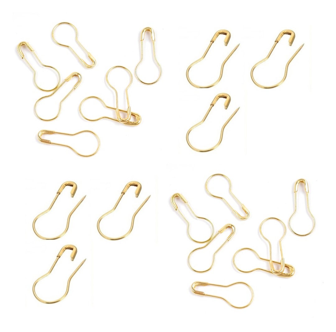 50 X Calabash Safety Pins Metal Stitch Markers 21mm 2cm GOLD - Etsy UK