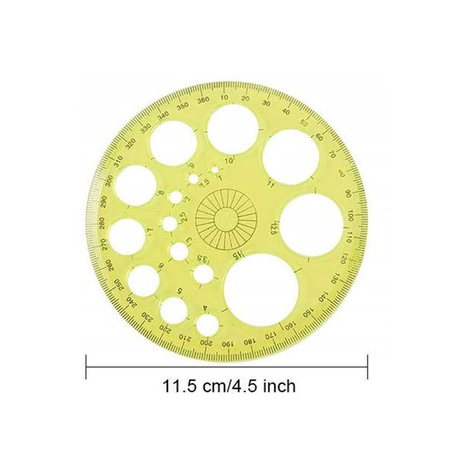 Circle Ruler Round Template 360 Degree Protractor Circular - Etsy UK