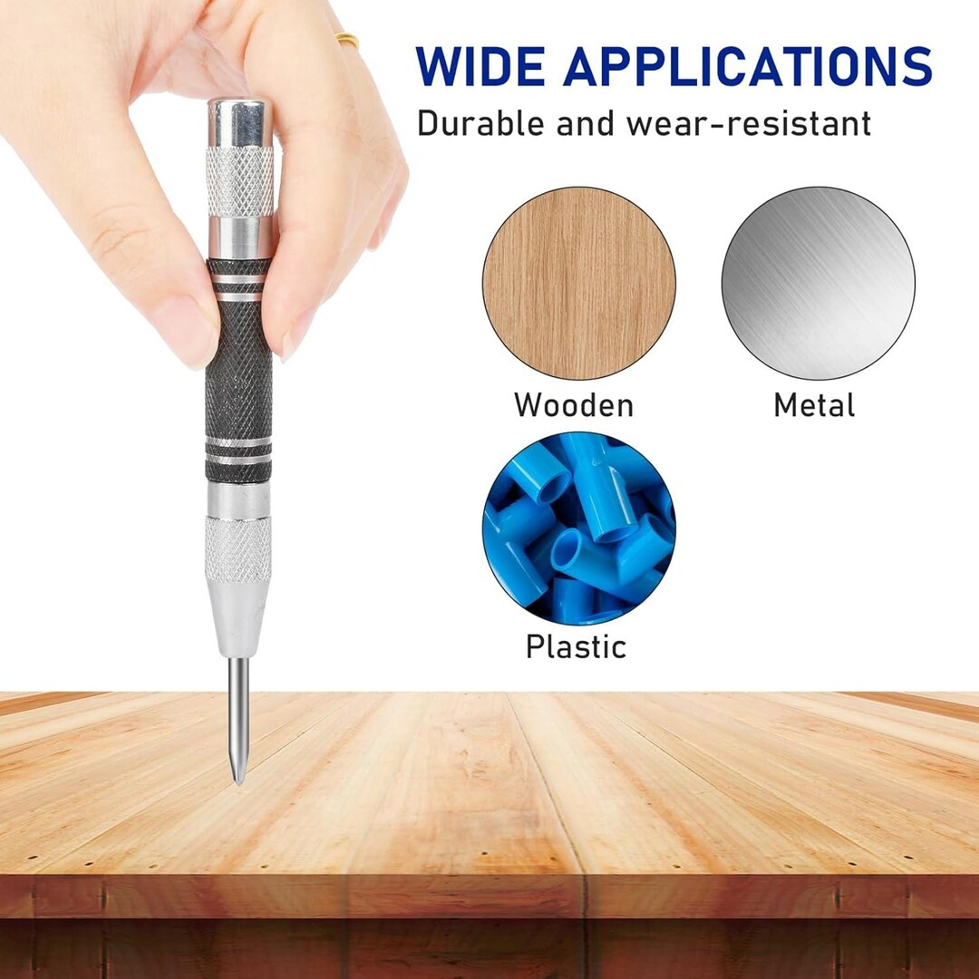 Automatic Centre Punch Spring Loaded Auto Hole Metal Wood Marker ...