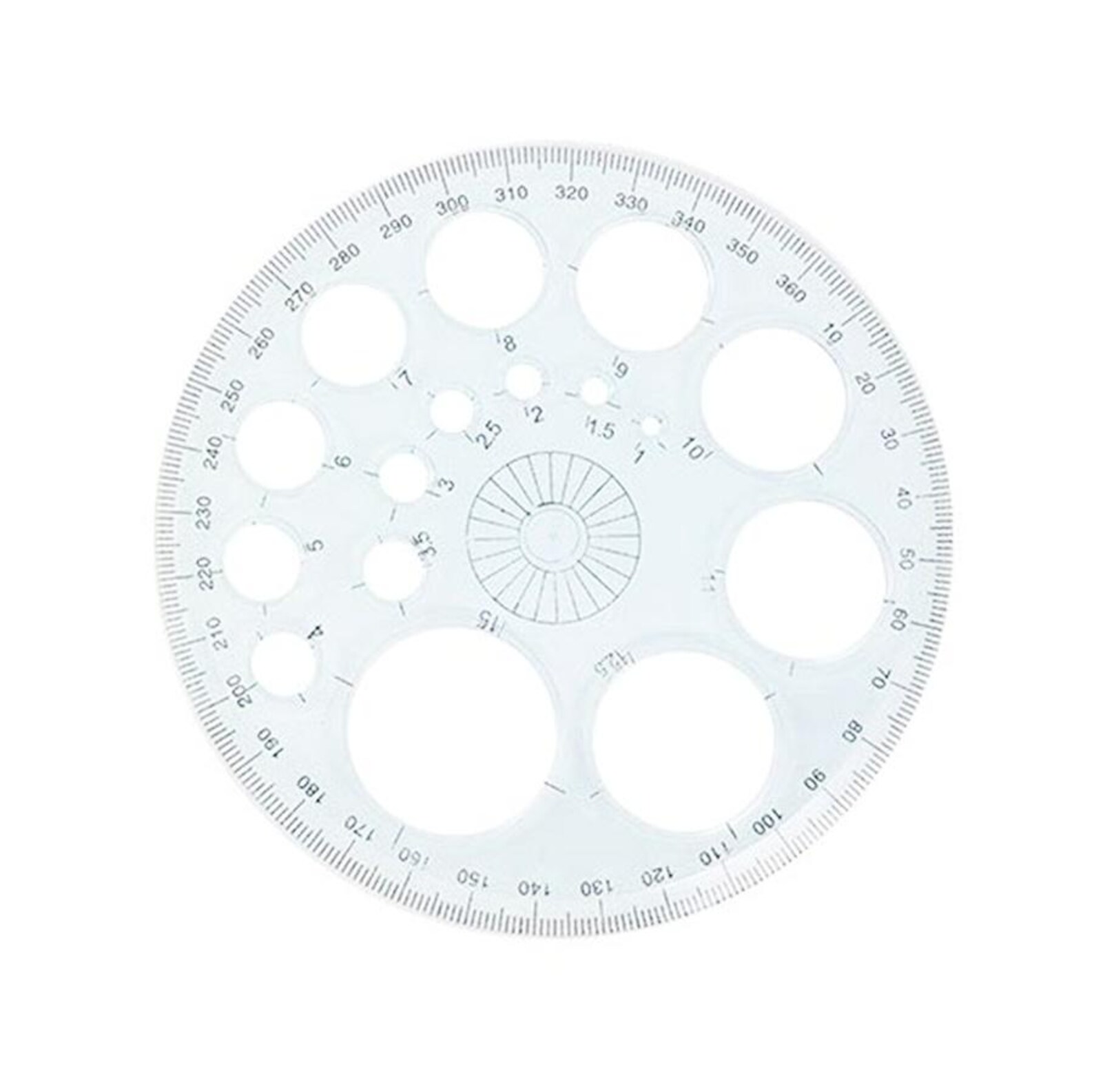 Circle Ruler Round Template 360 Degree Protractor Circular Measure ...
