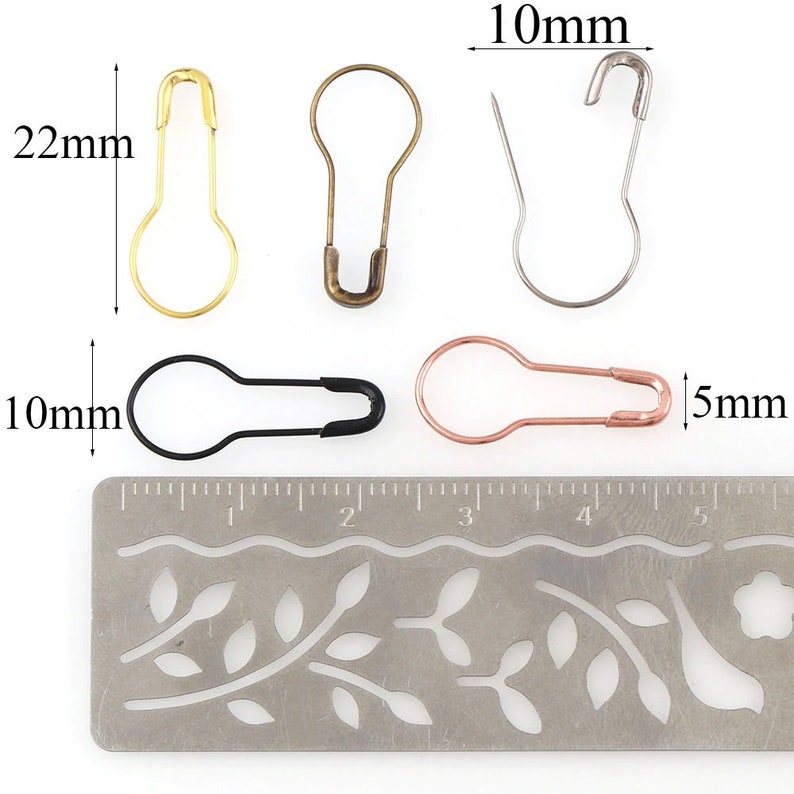 50 X Assorted Mixed Metal Stitch Marker Pins Anti Snag Tangle - Etsy UK