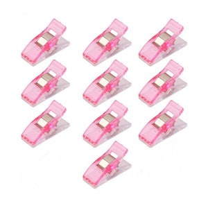 10 X PINK Wonder Clips Spring Clips for Clamping Quilting Sewing ...