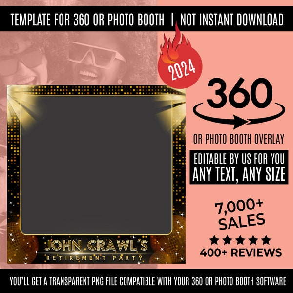Retirement Party Photo Booth Template - Etsy