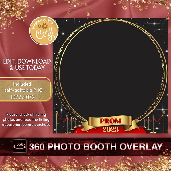 360 Photo Booth Overlay Hollywood - Etsy