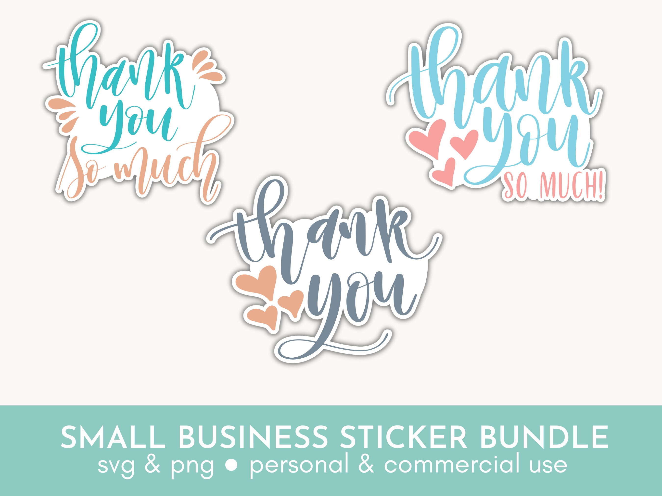 Digital Thank You Stickers, Packaging Stickers, Handmade Stickers for ...