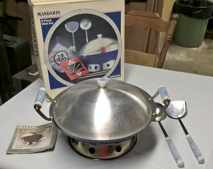 Vintage Himark Mandarin Collection 8 Pc. Wok Set 1960's Retro Wok Set ...
