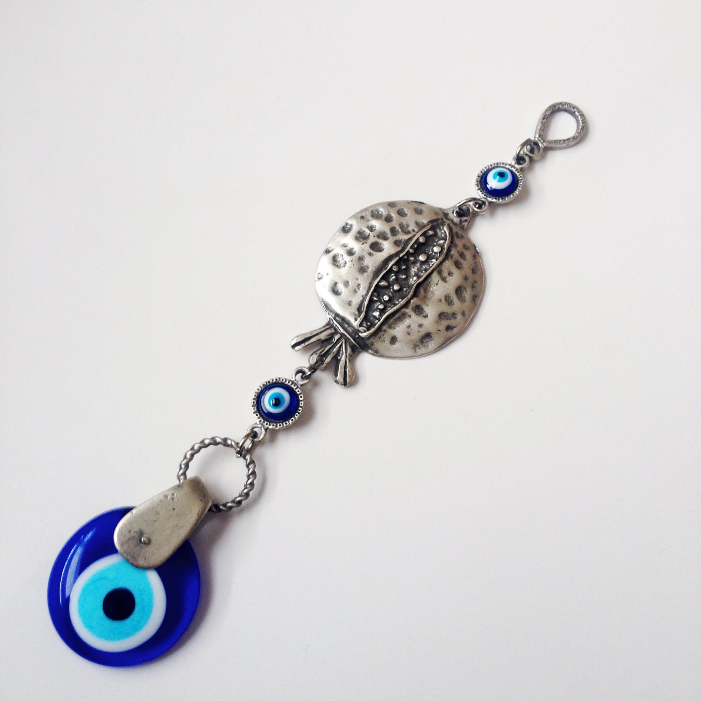 Evil eye wall hanging with pomegranate lucky evil eye beads | Etsy
