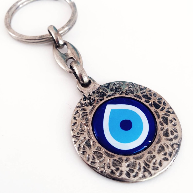 Evil Eye Keychain Glass Evil Eye Beads Nazar Keychain Evil - Etsy