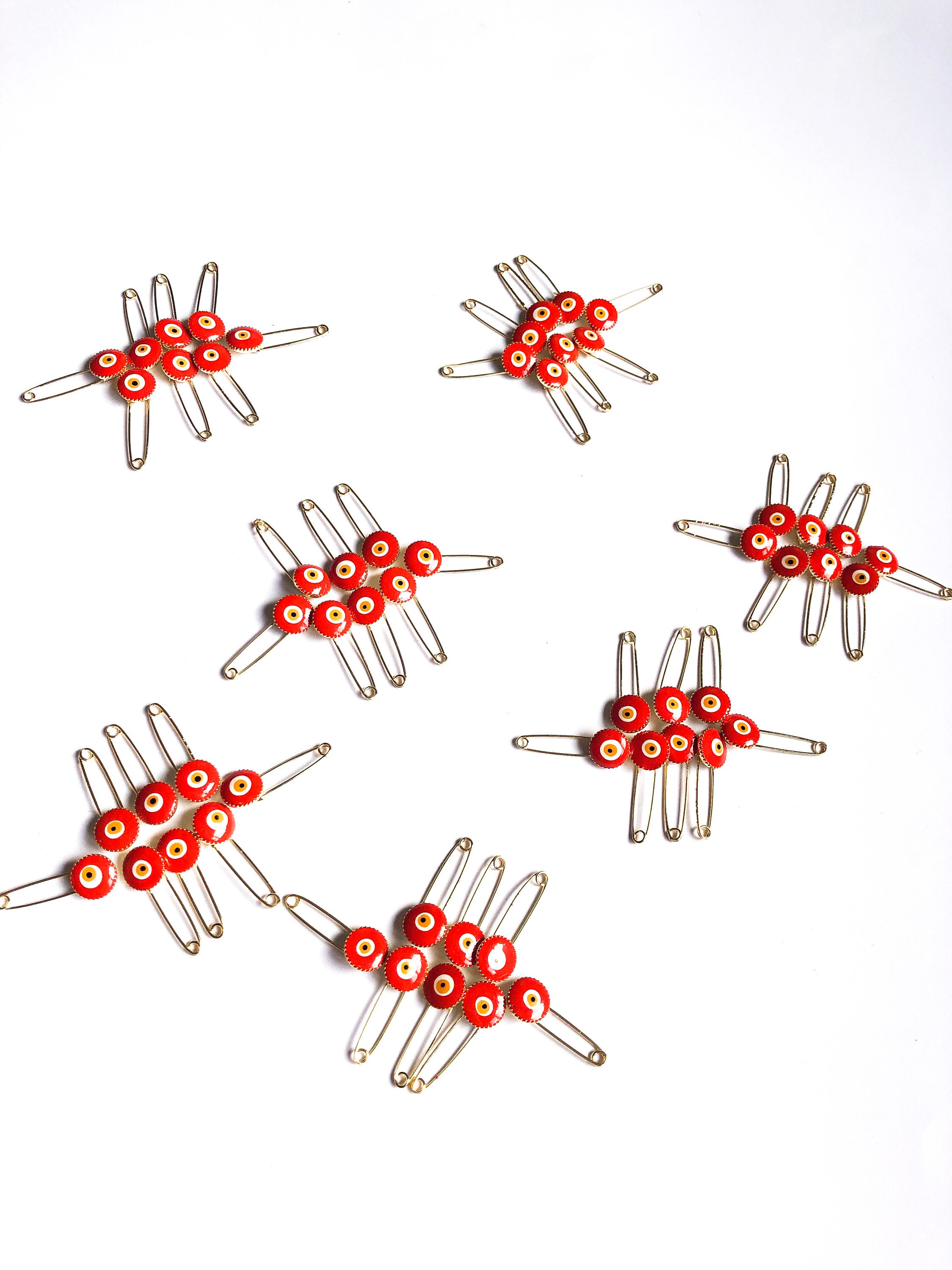 10 pcs evil eye safety pin evil eye stroller pin evil eye | Etsy