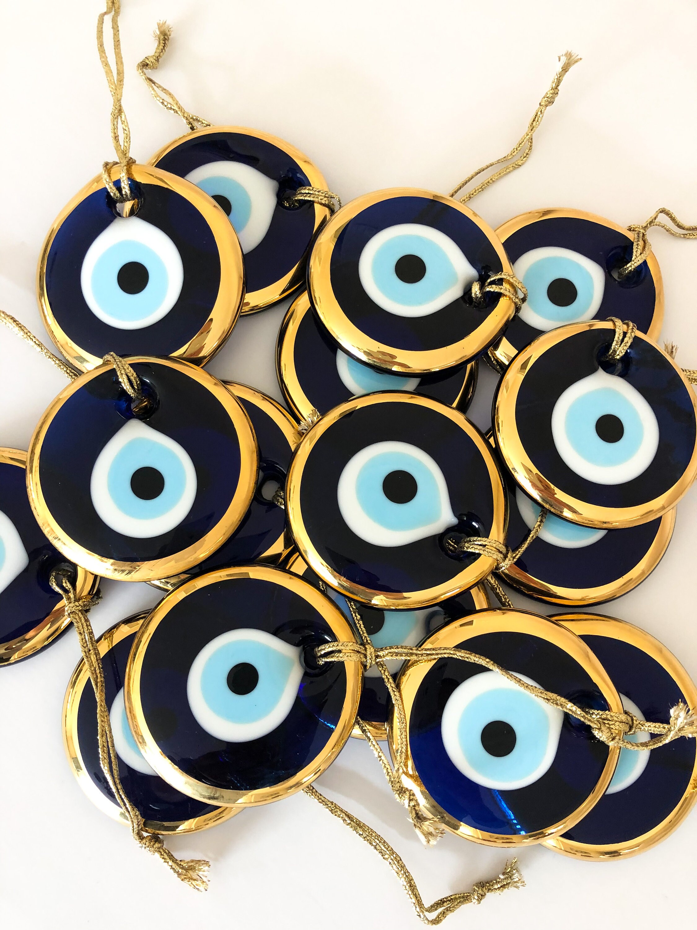 Turkish Evil Eye Bead Gold Evil Eye Bead Bulk Gifts Wedding | Etsy