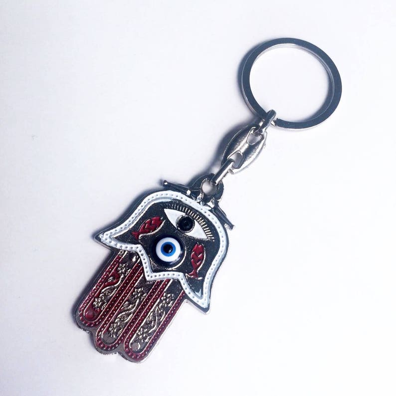 Evil Eye Hamsa Keychain Trendy Hamsa Keychain Hand of | Etsy