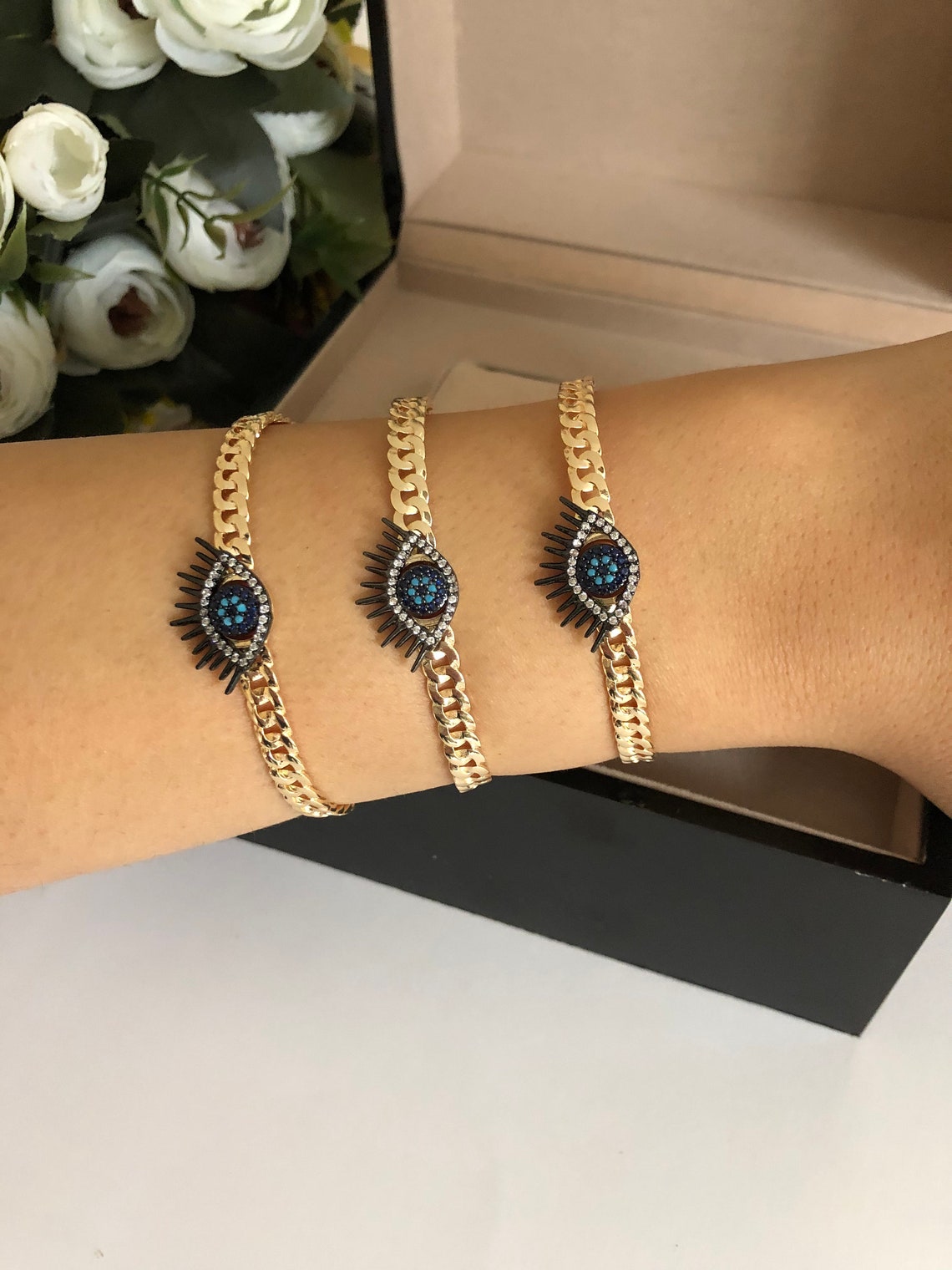 Evil Eye Bracelet Third Eye Bracelet Evil Eye Jewelry | Etsy