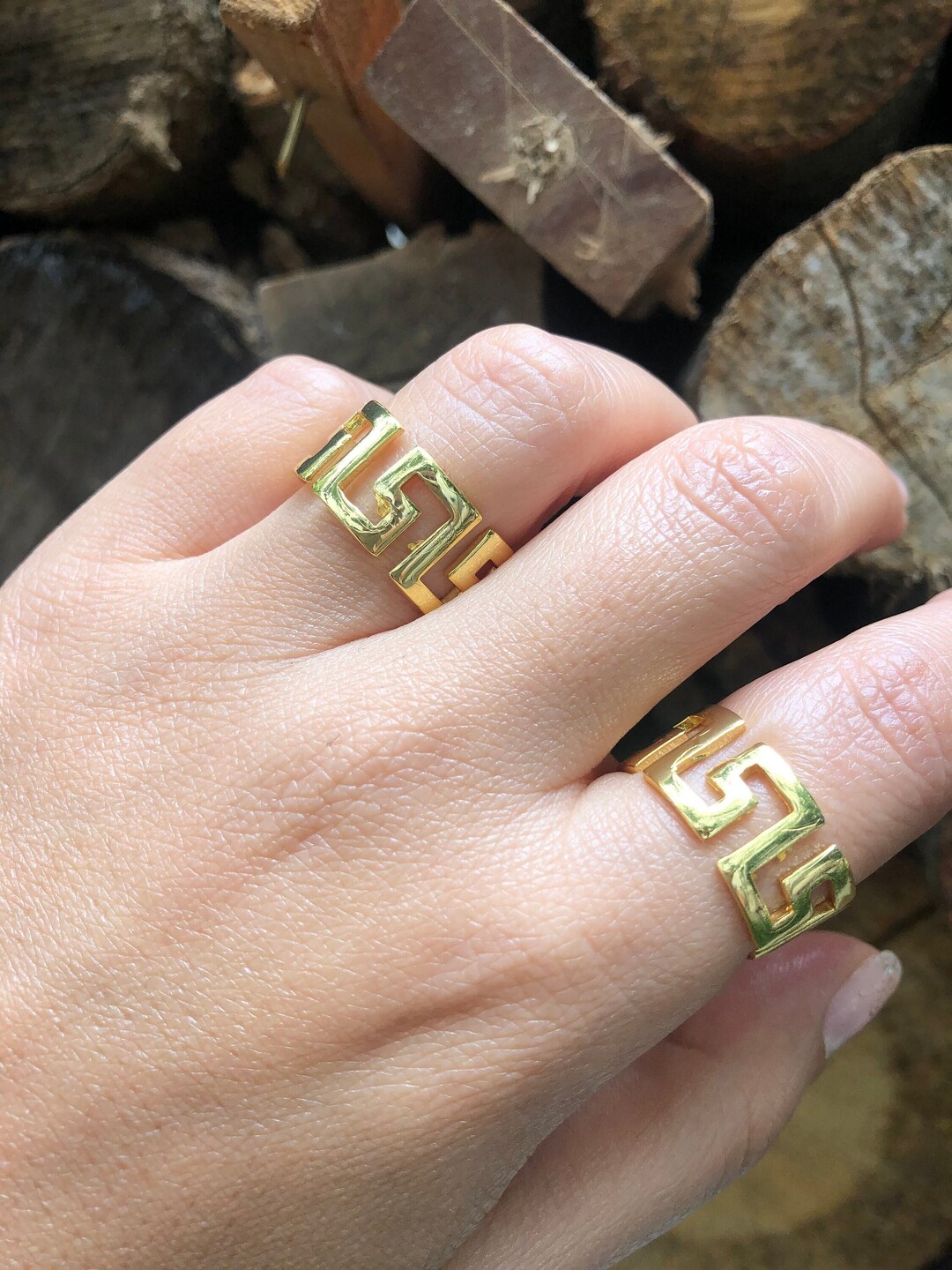 Greek Key Meander Ring 18k Gold Greek Key Ring Greek Key - Etsy