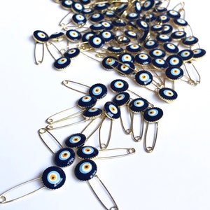 10 Pcs Evil Eye Safety Pin Baby Shower Gifts Protection for - Etsy