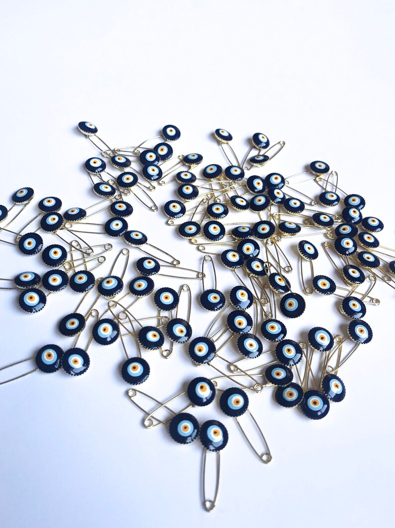 10 Pcs Evil Eye Safety Pin Baby Shower Gifts Protection for - Etsy