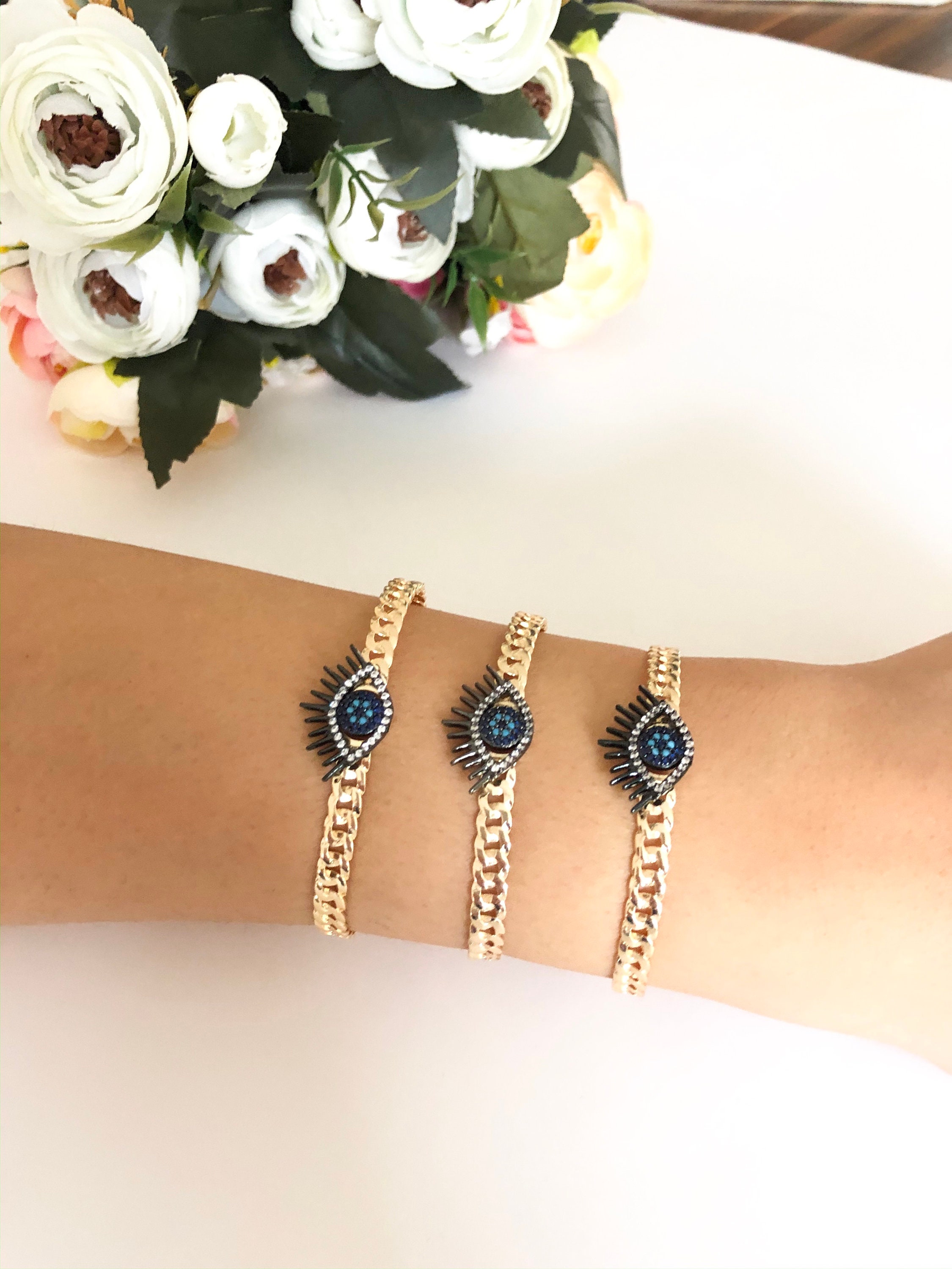 Evil Eye Bracelet Third Eye Bracelet Evil Eye Jewelry | Etsy