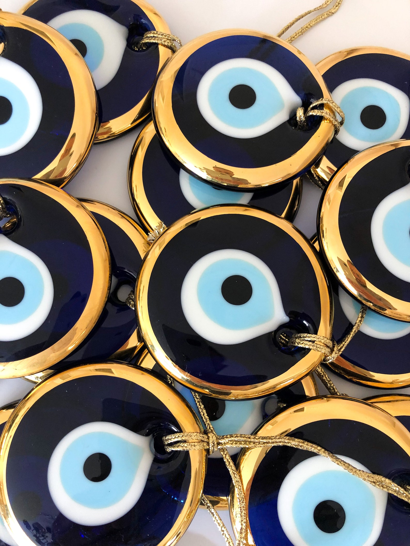 Turkish Evil Eye Bead Gold Evil Eye Bead Bulk Gifts Wedding | Etsy