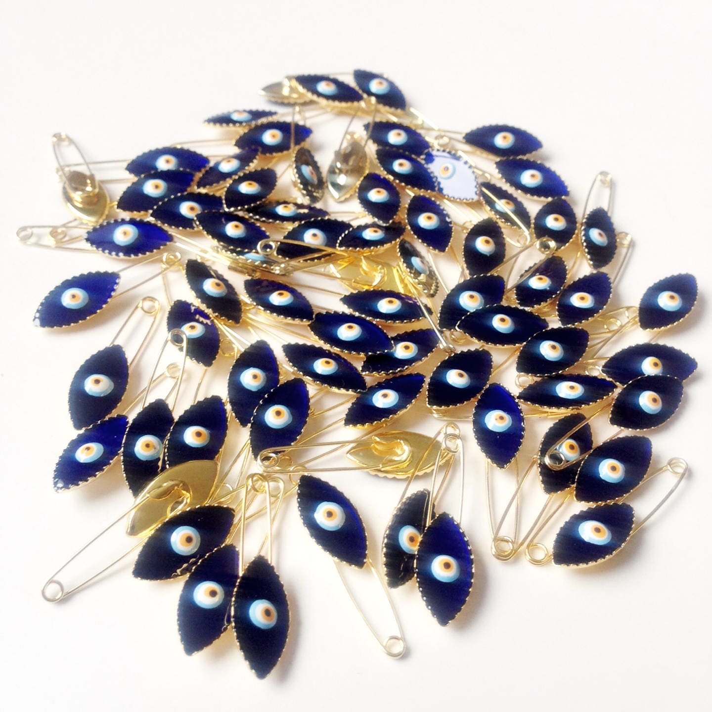 10pcs Evil Eye Safety Pin Evil Eye Stroller Pin Gold Evil Etsy