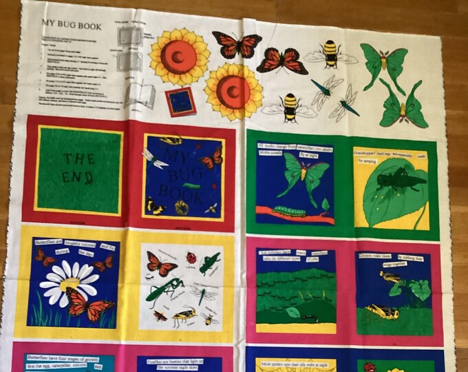 My Bug Book Soft Book With 3D Appliques Fabric Panel Storybook ...