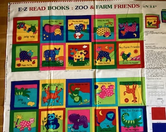 Counting With Blue Jean Teddy Balloon Ride Soft Book or Quilt Fabric ...