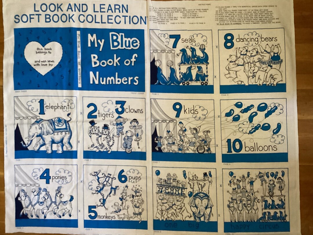 My Blue Book of Numbers Look and Learn Collection Soft Book Fabric ...