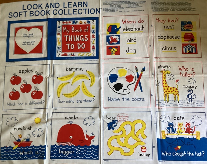 My Book of Things to Do Look and Learn Collection Soft Book Fabric ...