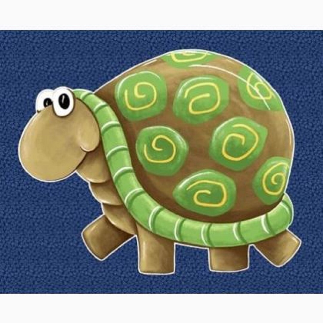 Sheldon Turtle Susybee Baby Quilt Panel Play Mat Wallhanging Fabric ...