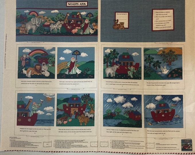 Noah's Ark Bible Story Book Panel Children's Religious Book Storybook ...