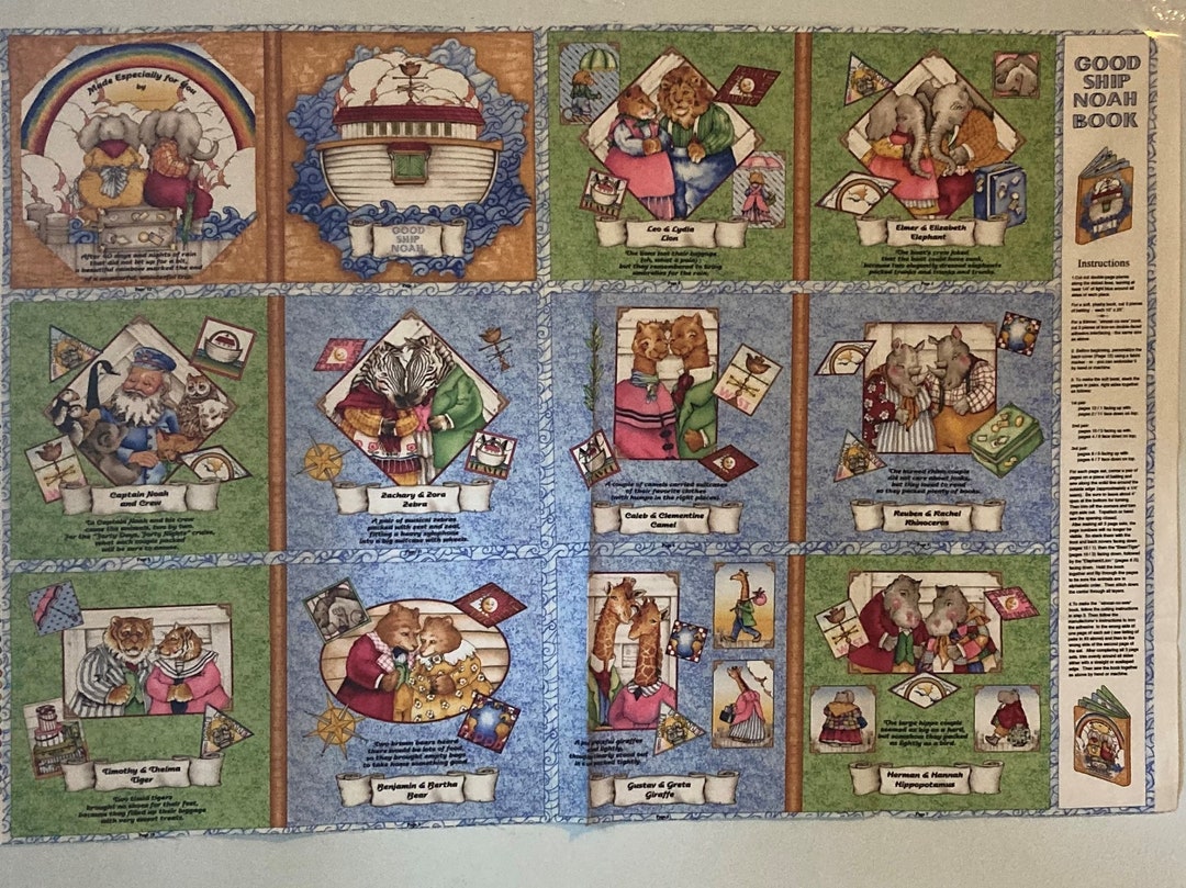 Good Ship Noah Bible Story Book Panel Childrens Religious Book ...