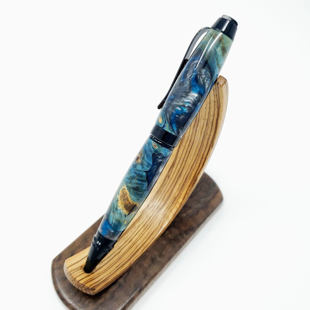 Hybrid Blue Buckeye Burl Ballpoint Pen Cigar / Big Ben - Etsy