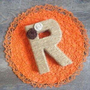 Monogram Door Hanger, Monogram Decoration, Jute Letter, Letter ...