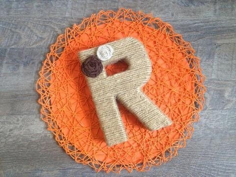 Twine Letter, Rope Letters, Twine Wrapped Letter, Monogram Door Hanger ...