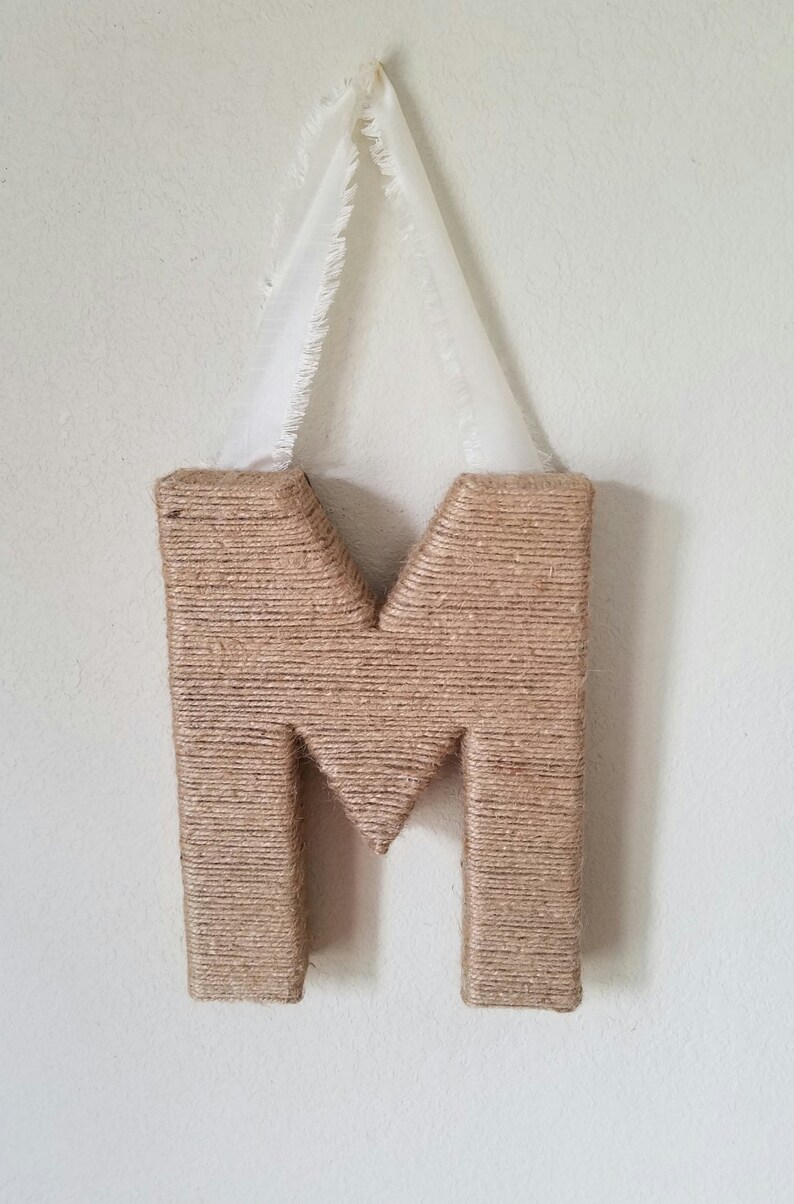 Monogram Letter, Twine Letter, Rope Letters, Twine Wrapped Letter ...