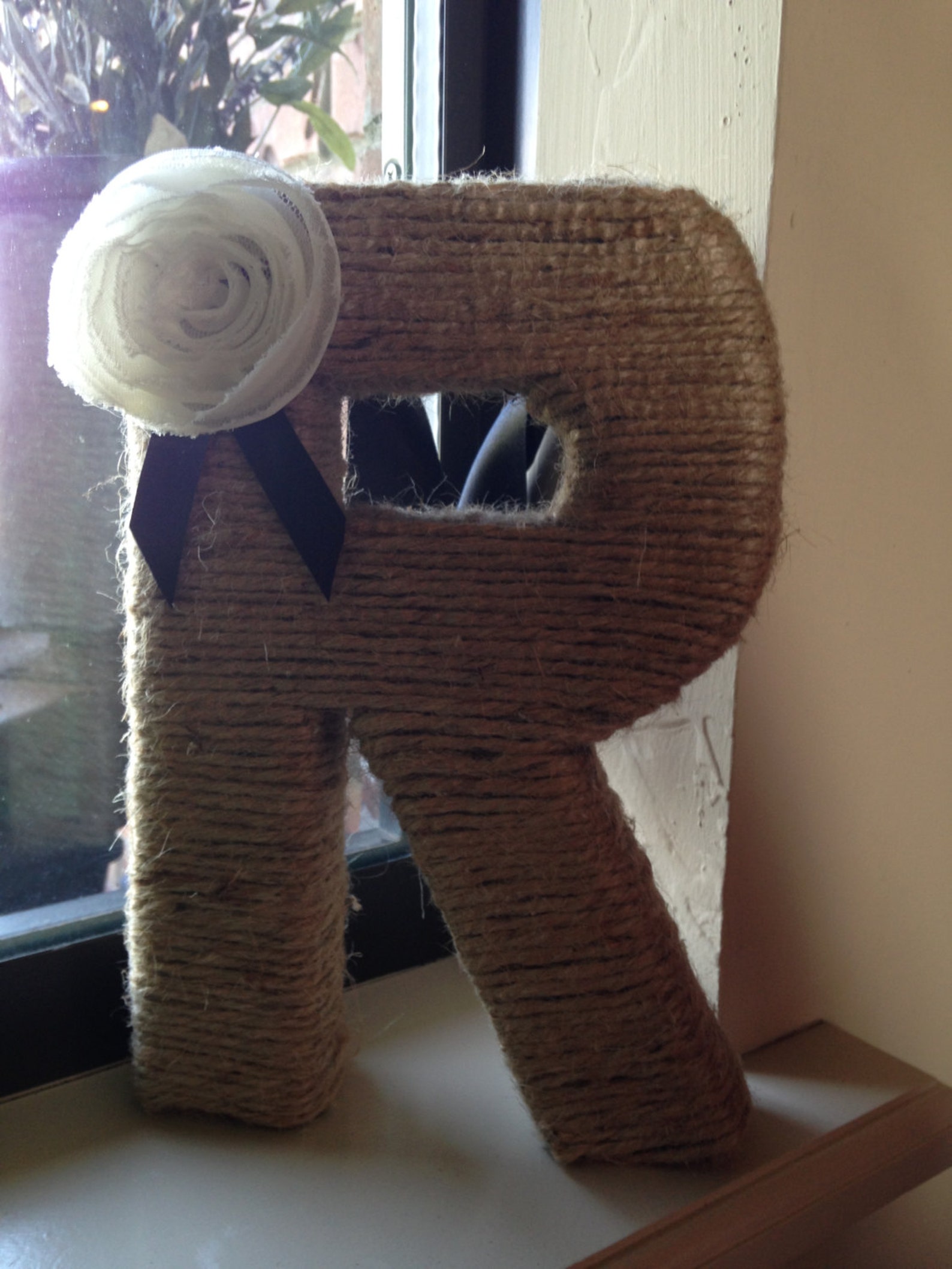 Twine Letter, Rope Letters, Twine Wrapped Letter, Monogram Door Hanger ...