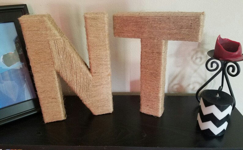 Monogram Letter, Twine Letter, Rope Letters, Twine Wrapped Letter ...