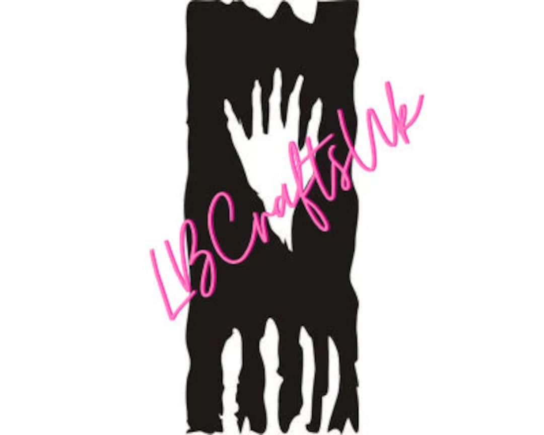White Hand Banner SVG File - Etsy