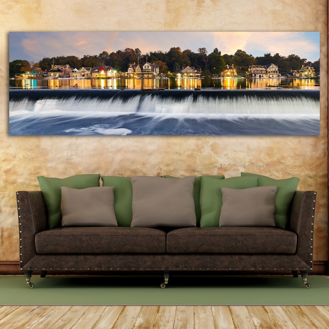 Boathouse Row, Philadelphia, Fall, Canvas, Wall Art - Etsy