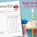 PRINTABLE Birthday Wishes Questionnaire, Wish List, Favorites List ...