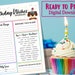 PRINTABLE Birthday Wishes Questionnaire, Wish List, Favorites List ...