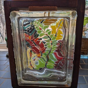 Mosaic Fern Leaves, Glass Block, Framed - Etsy