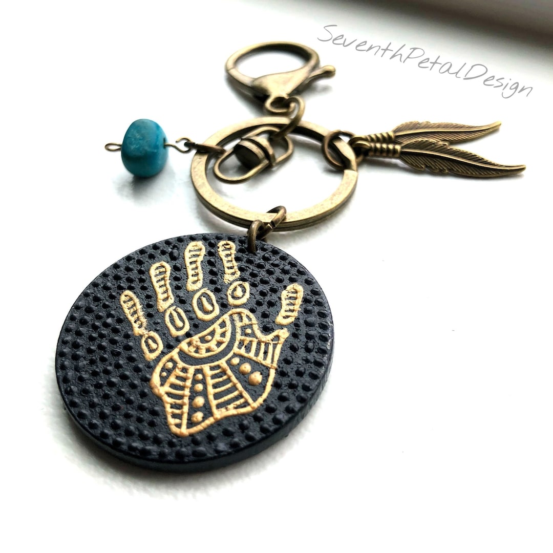 Viking Berserker Bear Paw Hand-painted Keyring, Animal Norse Keychain ...