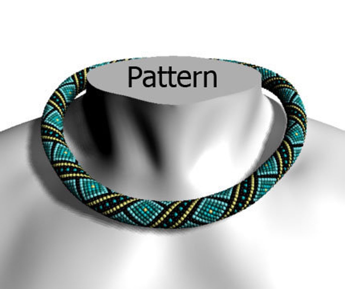 Bead Crochet Rope Pattern Necklace or Bracelet "adele", Seed Bead ...