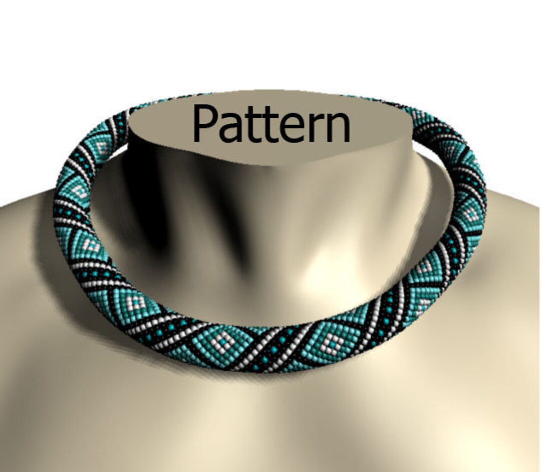 Bead Crochet Rope Pattern Necklace or Bracelet "adele", Seed Bead ...