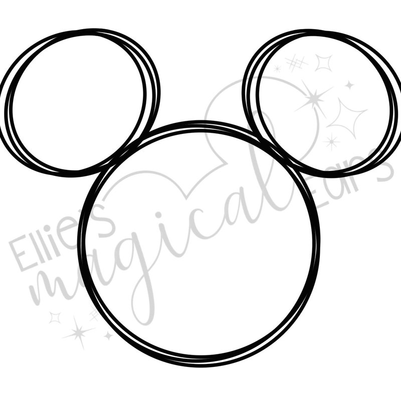 Mickey Mouse Head Outline - Etsy