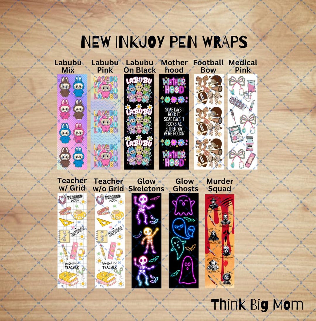 Pen Wraps for INKJOY GEL PENS, Wraps for Pens, Football Mom, Motherhood ...