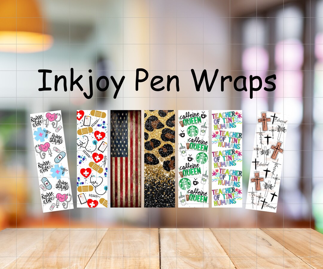 Pen Wraps for INKJOY GEL PENS, Wraps, Glitter Pens, Epoxy, Cow Cheetah ...