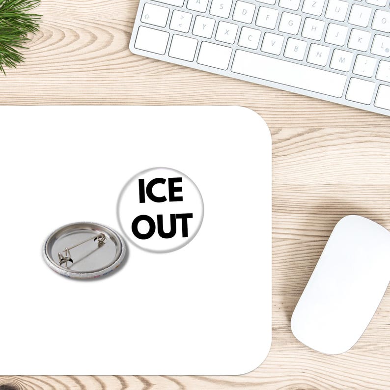 ICE OUT Button, Resistance Pin Back Activism Badge, Handmade Awareness ...